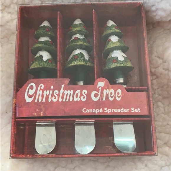 Holiday | Canap Spreader Set Of 3 Christmas Trees Nib | Poshmark